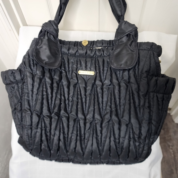 Tim & Leslie | Bags | Tim Leslie Black Quilted Diaper Bag Pockets Short ...